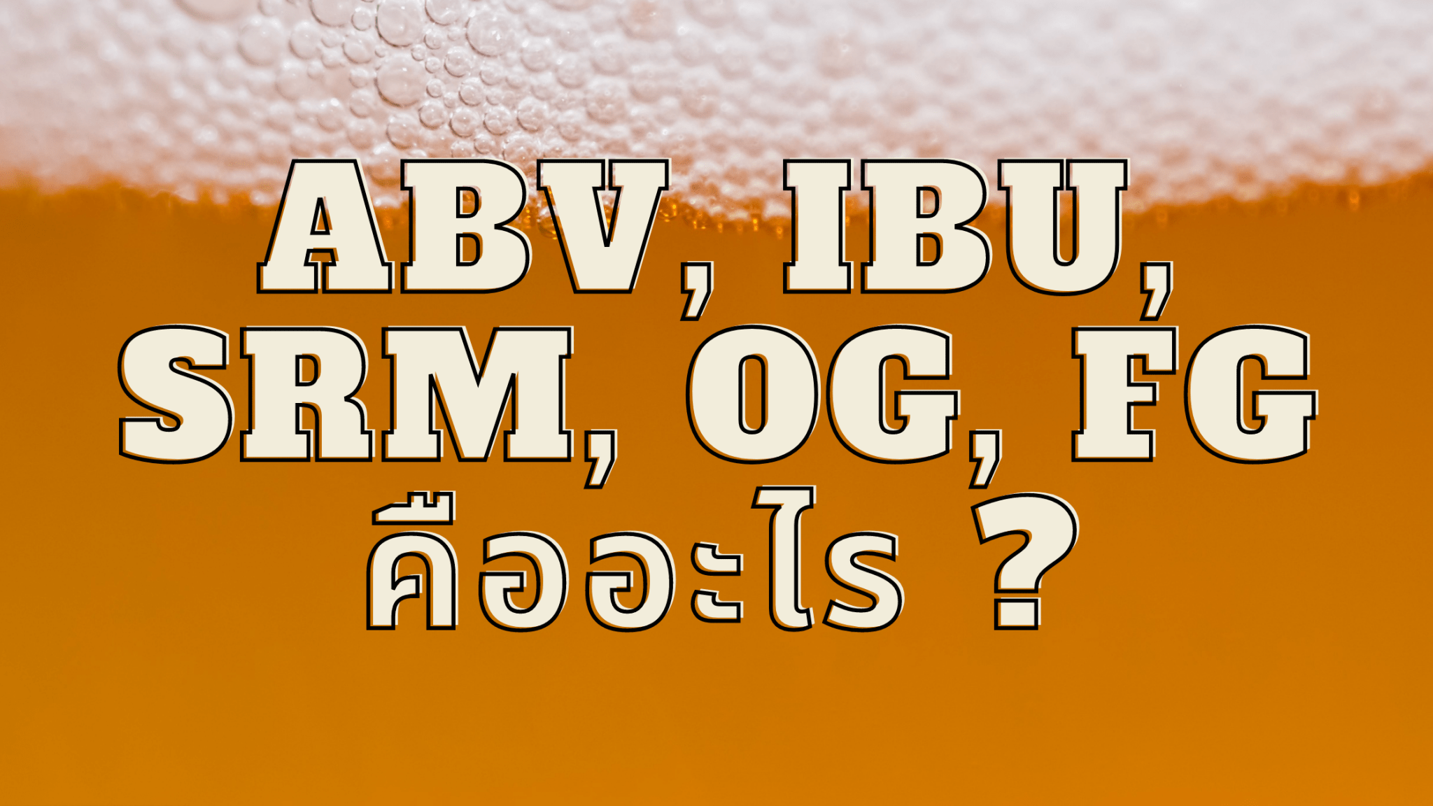 ค่า ABV, IBU, SRM, OG และ FG คืออะไร ? – Yummy House Thailand